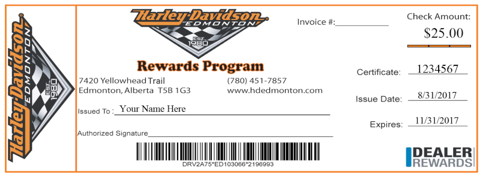 Rewards Program | Harley-Davidson® of Edmonton Alberta